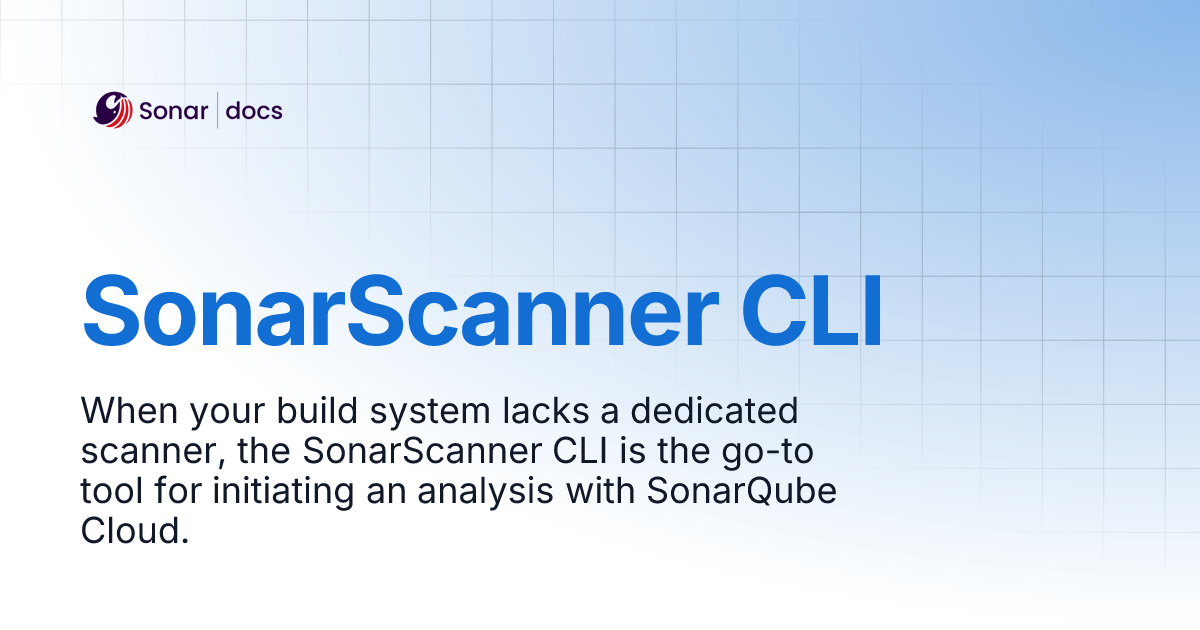 SonarScanner CLI | SonarQube Cloud | Sonar Documentation
