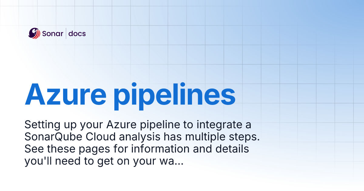 Azure pipelines | Sonar Documentation