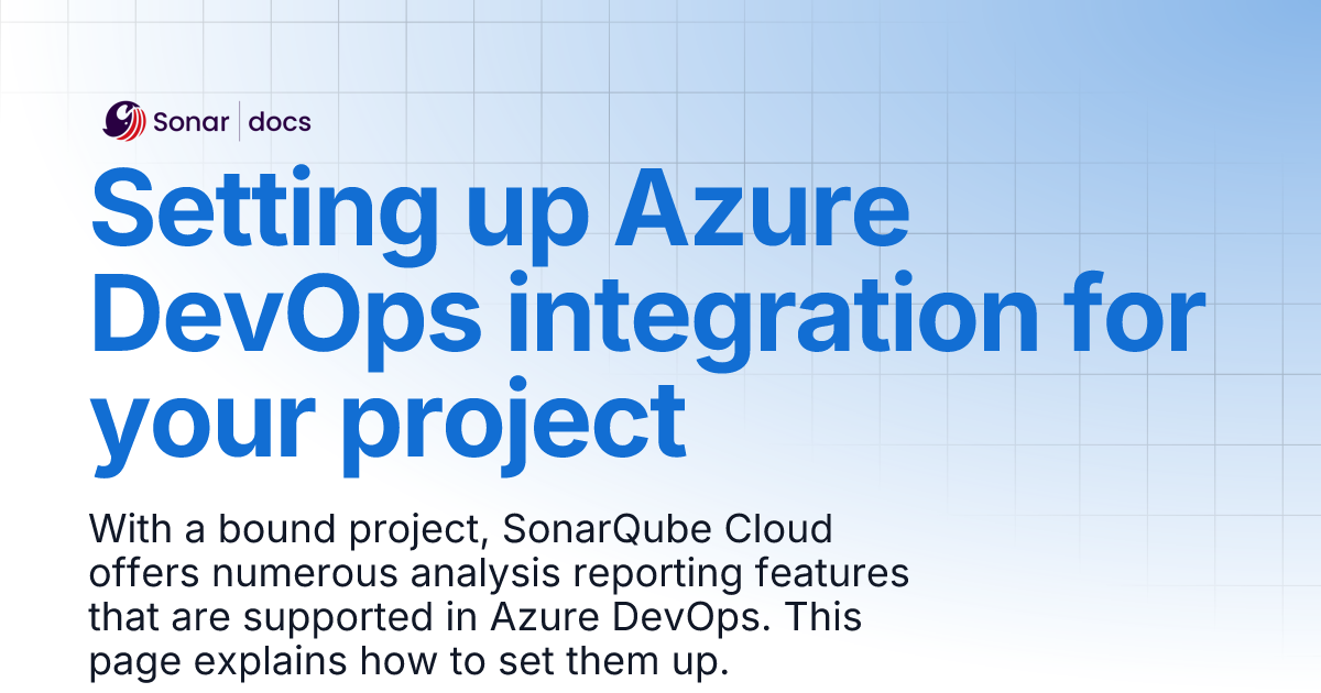 Azure DevOps | Sonar Documentation