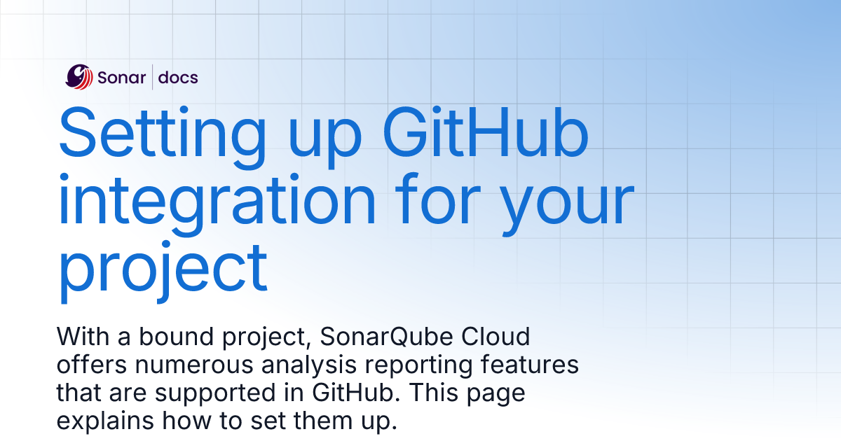 GitHub | Sonar Documentation
