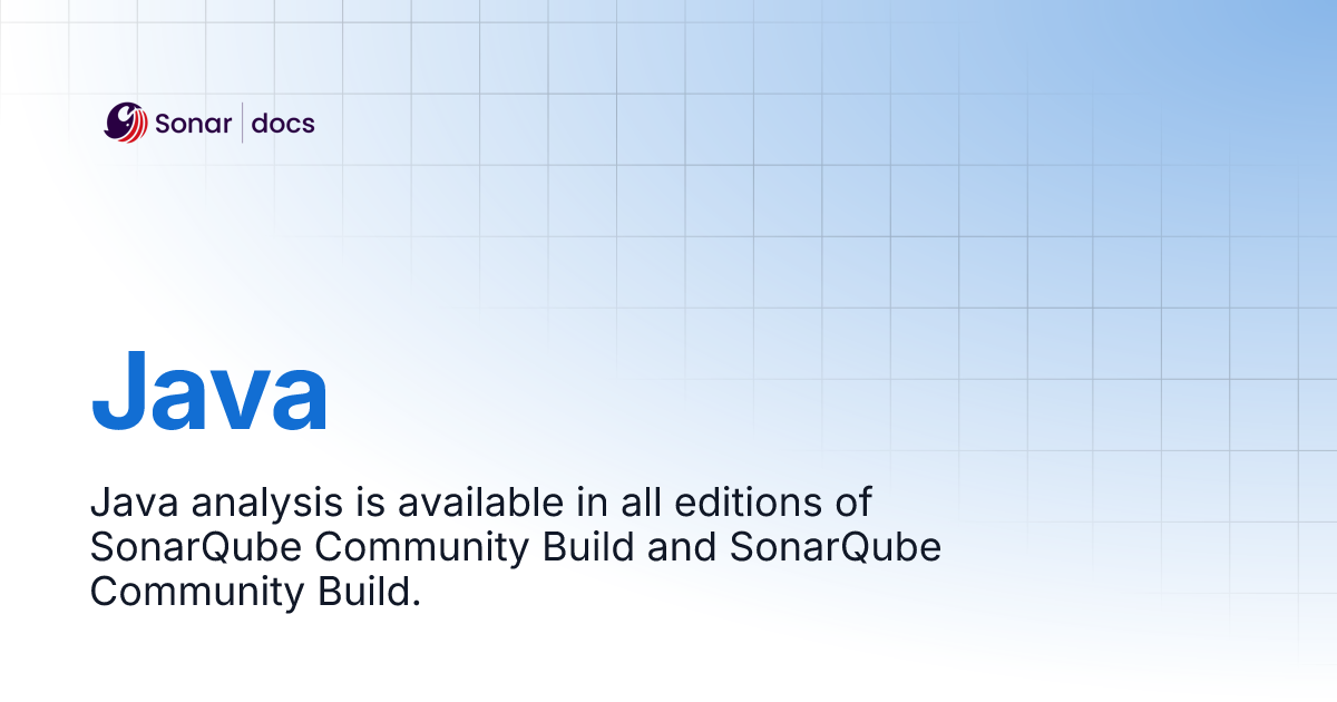 Java | Sonar Documentation