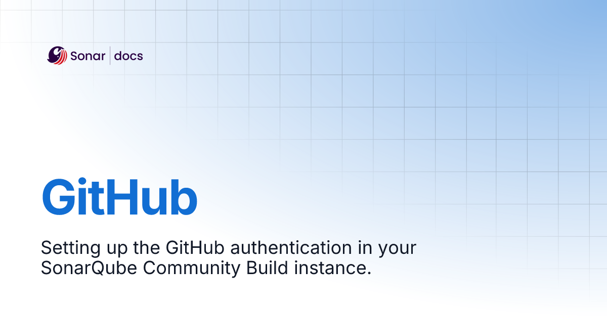 GitHub | Sonar Documentation