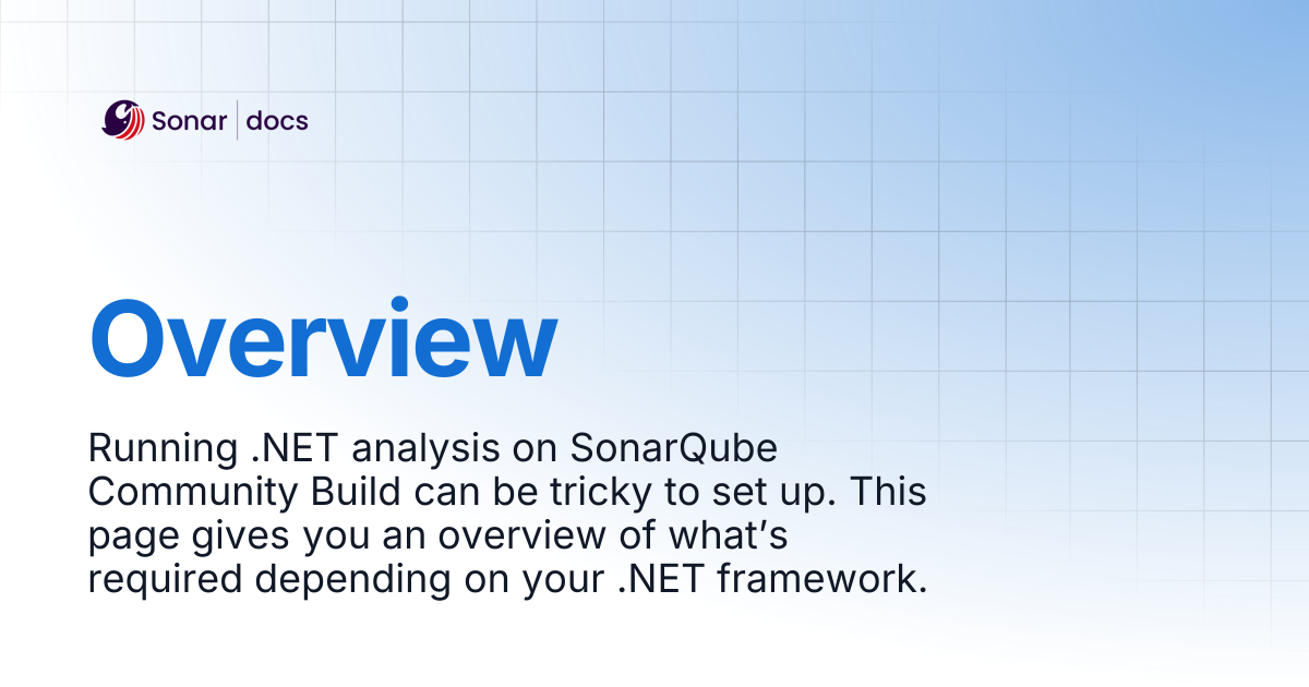 Overview | SonarQube Community Build | Sonar Documentation