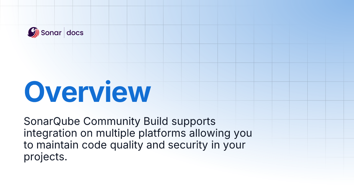 Overview | Sonar Documentation