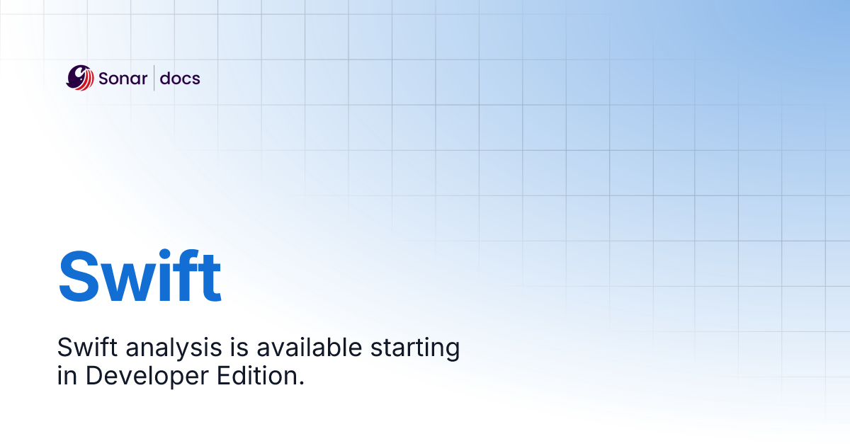 Swift | Sonar Documentation