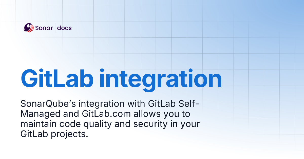 GitLab integration | Sonar Documentation