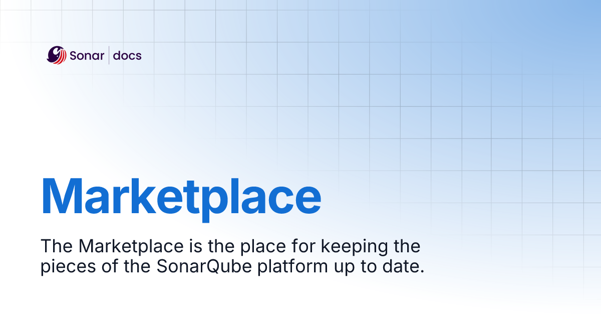 Marketplace | SonarQube Server 10.5 | Sonar Documentation