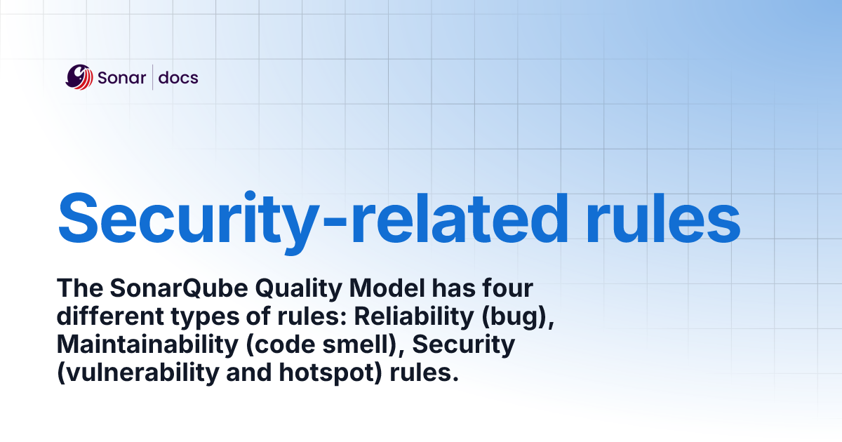 Security-related rules | Sonar Documentation