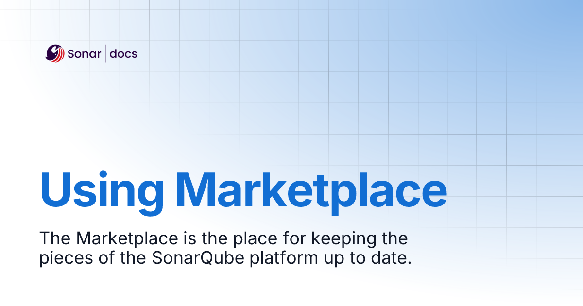 Using Marketplace | SonarQube Server 10.8 | Sonar Documentation