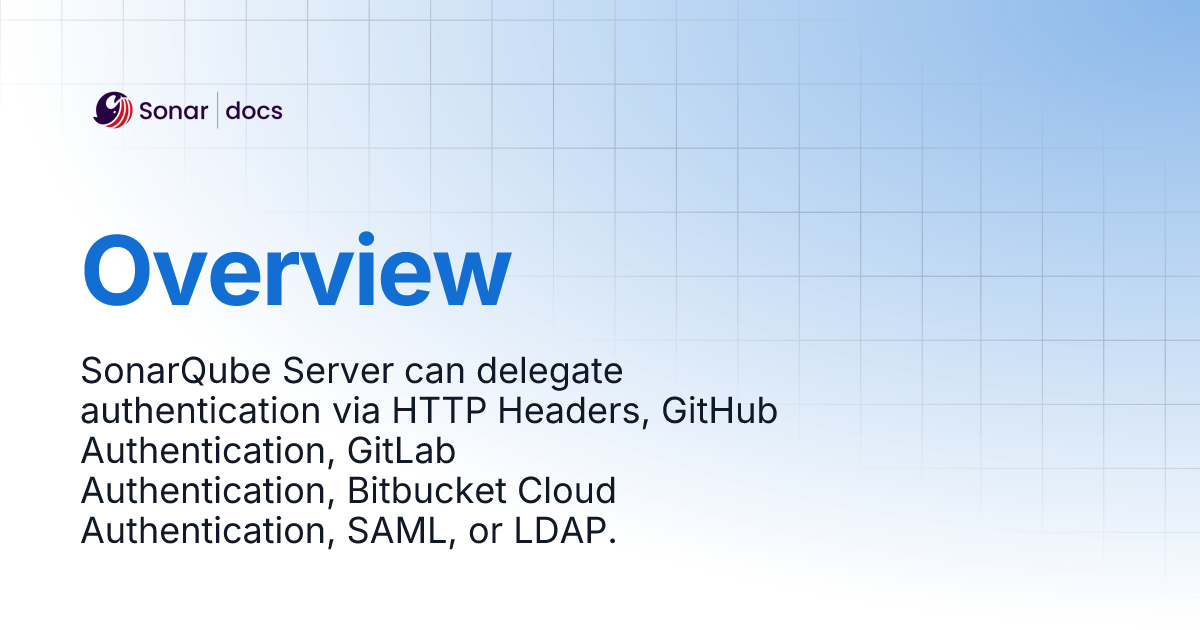 Overview | SonarQube Server 10.8 | Sonar Documentation