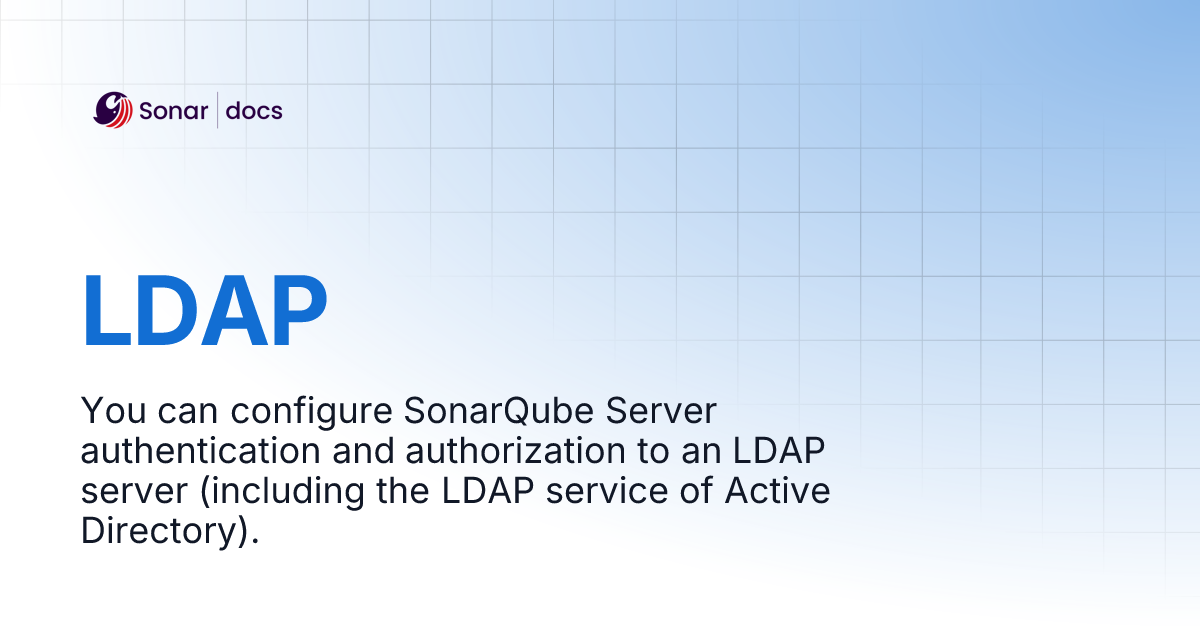 LDAP | Sonar Documentation