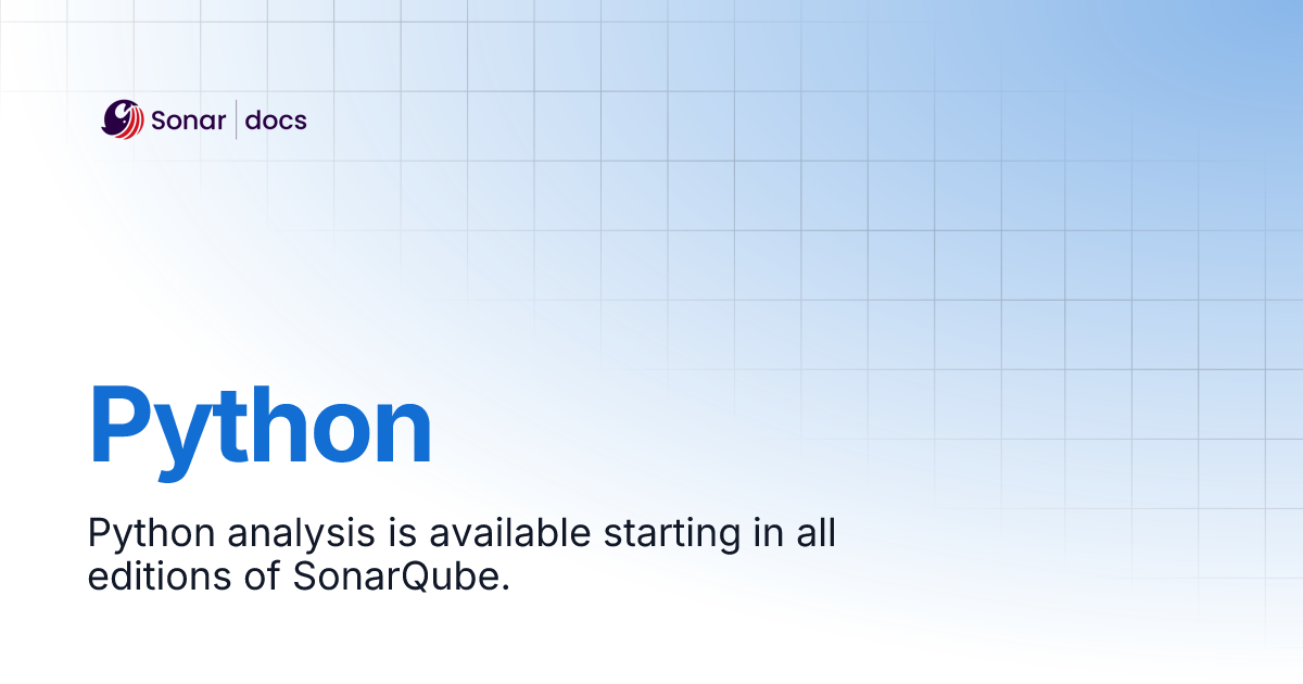 Python | Sonar Documentation