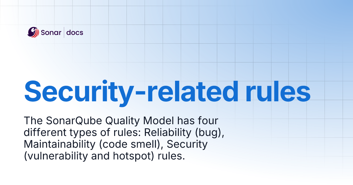 Security-related rules | Sonar Documentation