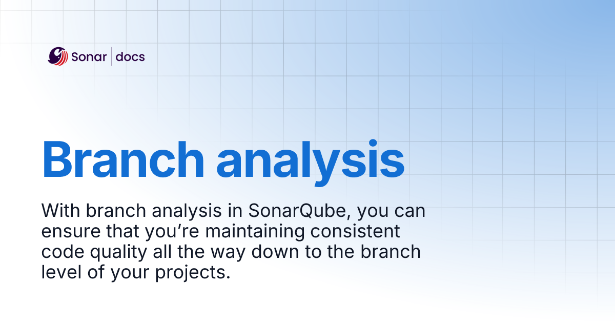 Branch analysis | Sonar Documentation