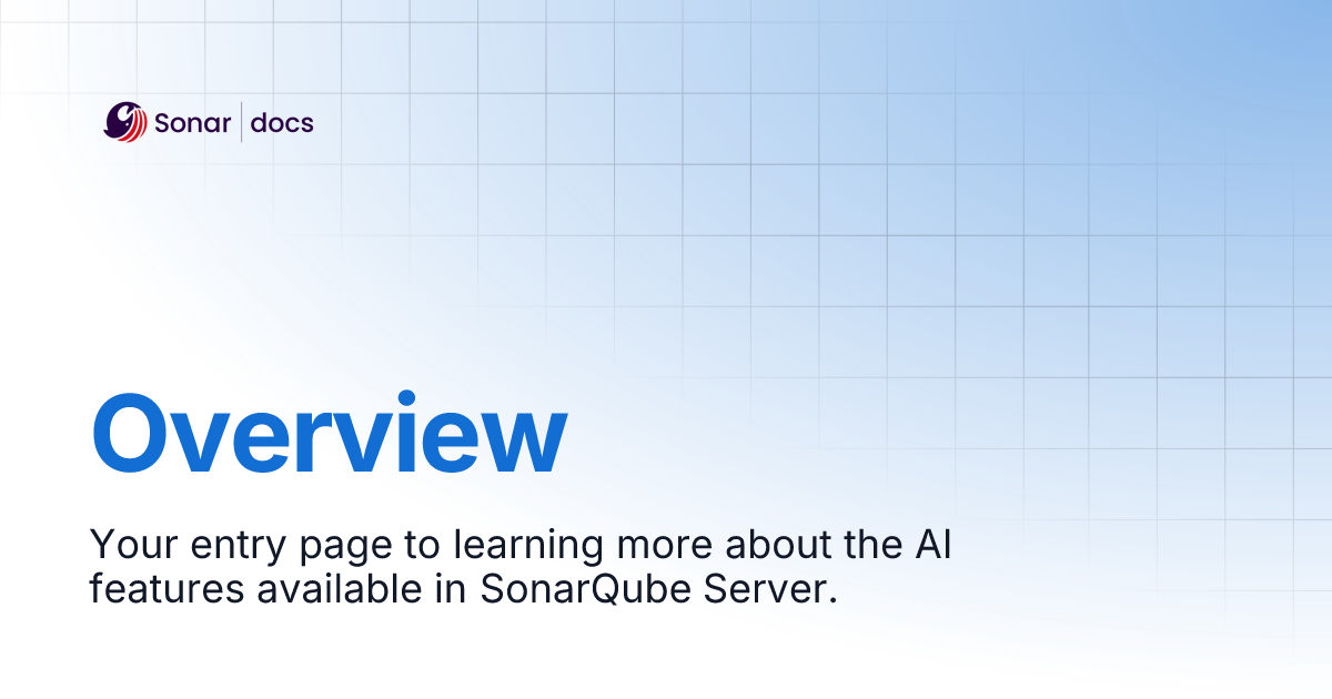 Overview | Sonar Documentation